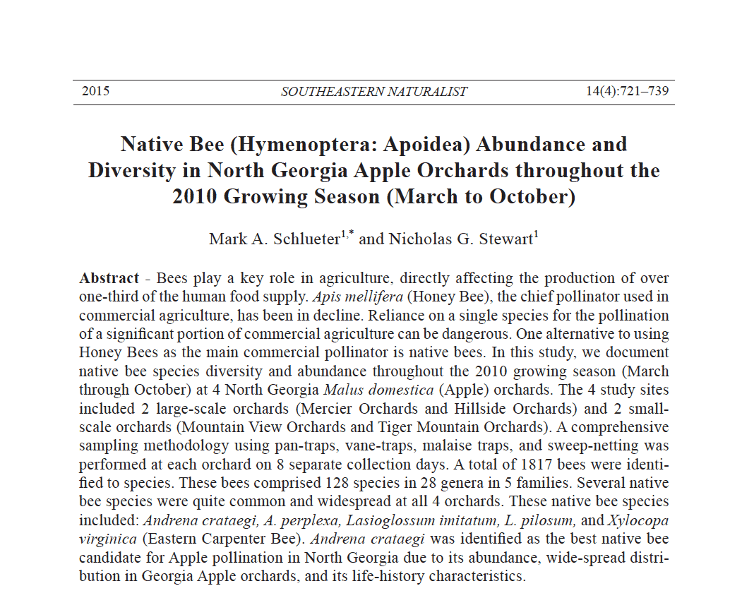 Great Southeast Pollinator Census – Native Bee Diversity – The Great ...